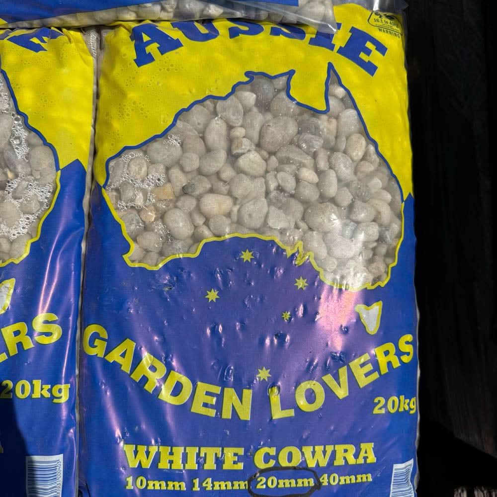 Cowra White 20mm Gravel - Premium Decorative Garden Pebbles